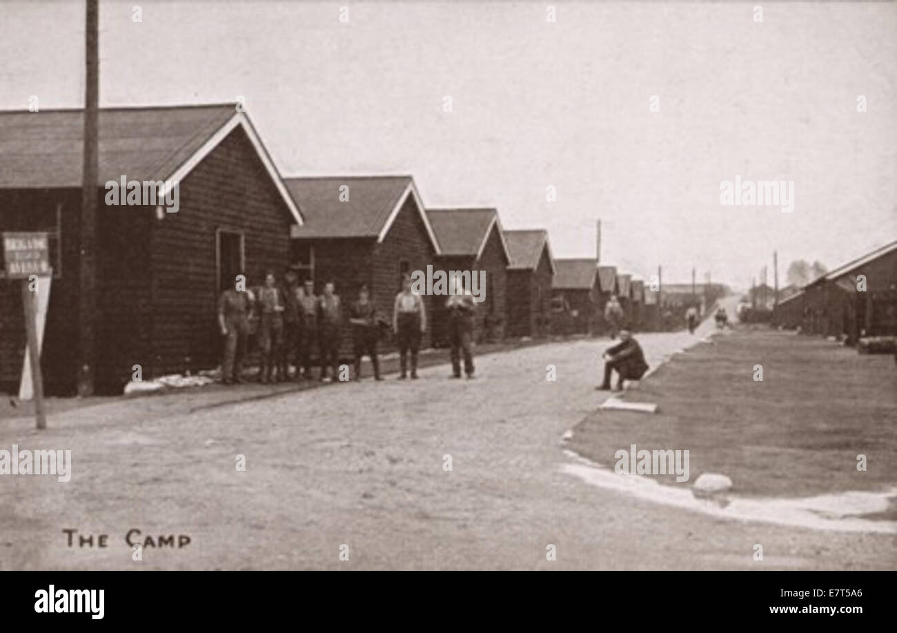 A photograph titled 'The Camp,' likely depicting a scene from a ...