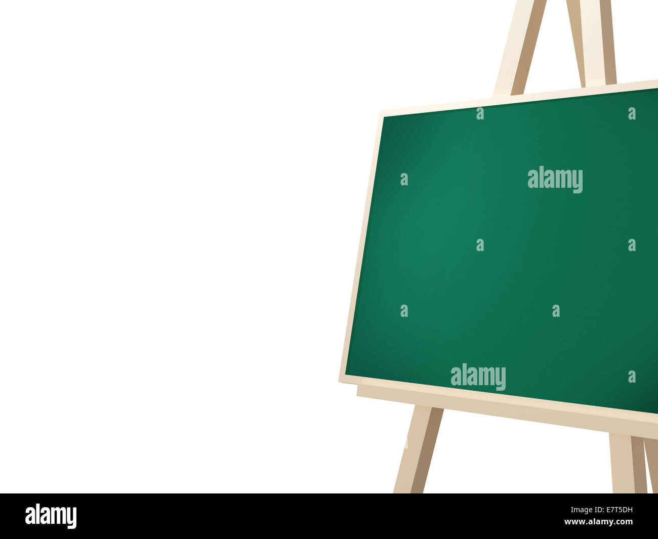 Wooden easel with green board, isolated on white background Stock Photo ...