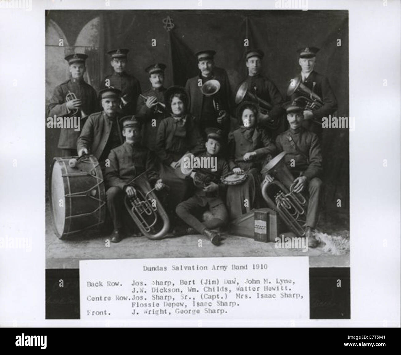 A photograph of the Salvation Army Band, showcasing its members ...