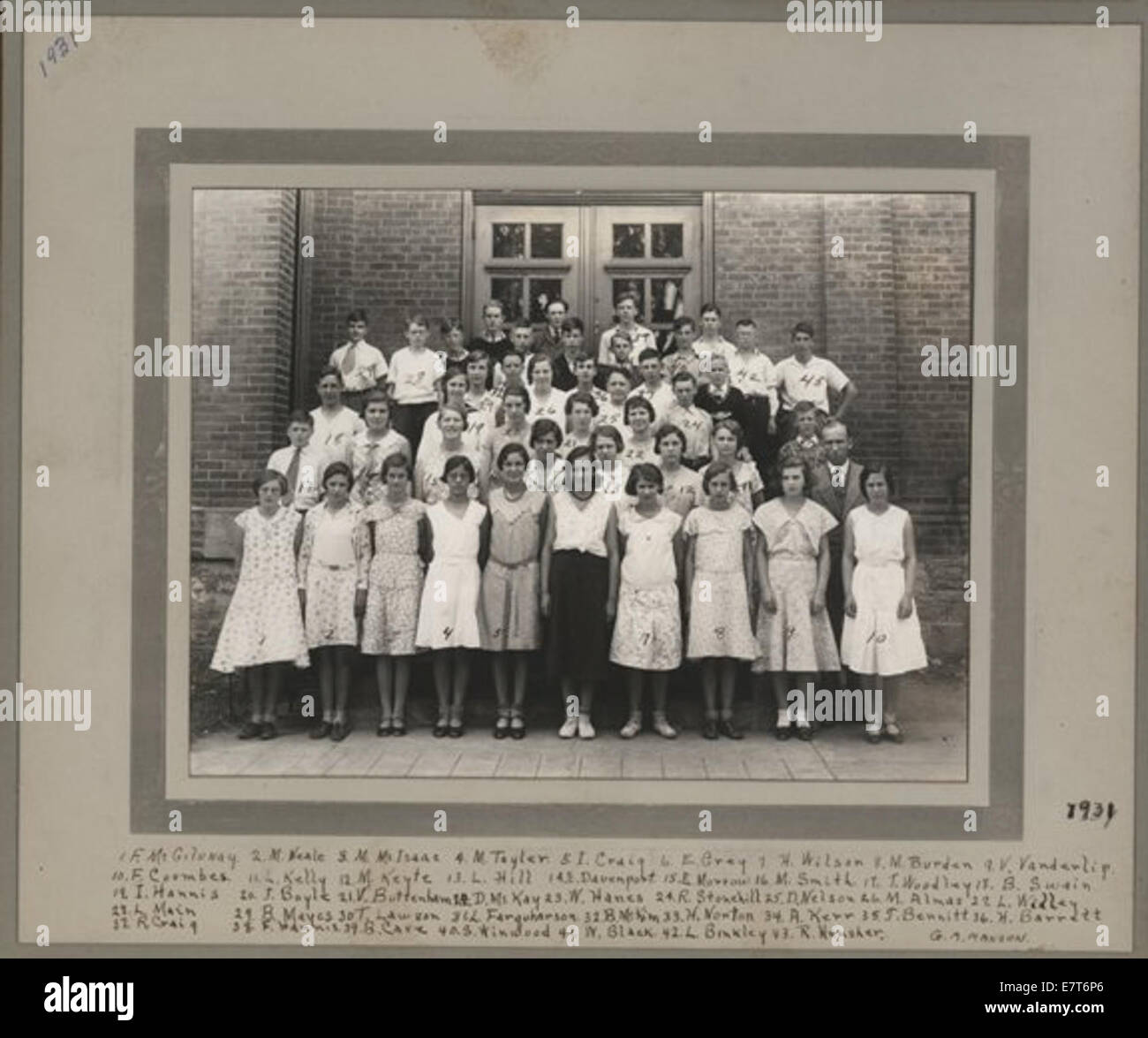 Historical class photos hi-res stock photography and images - Alamy