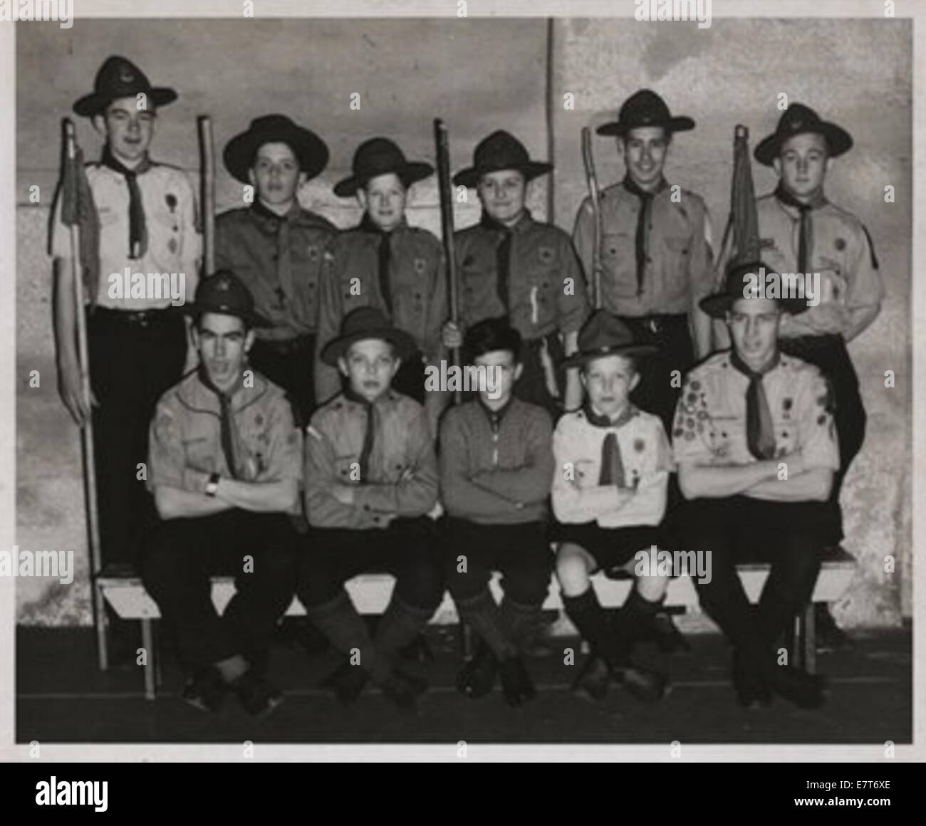 This image shows a group of Boy Scouts from Dundas, capturing a moment ...