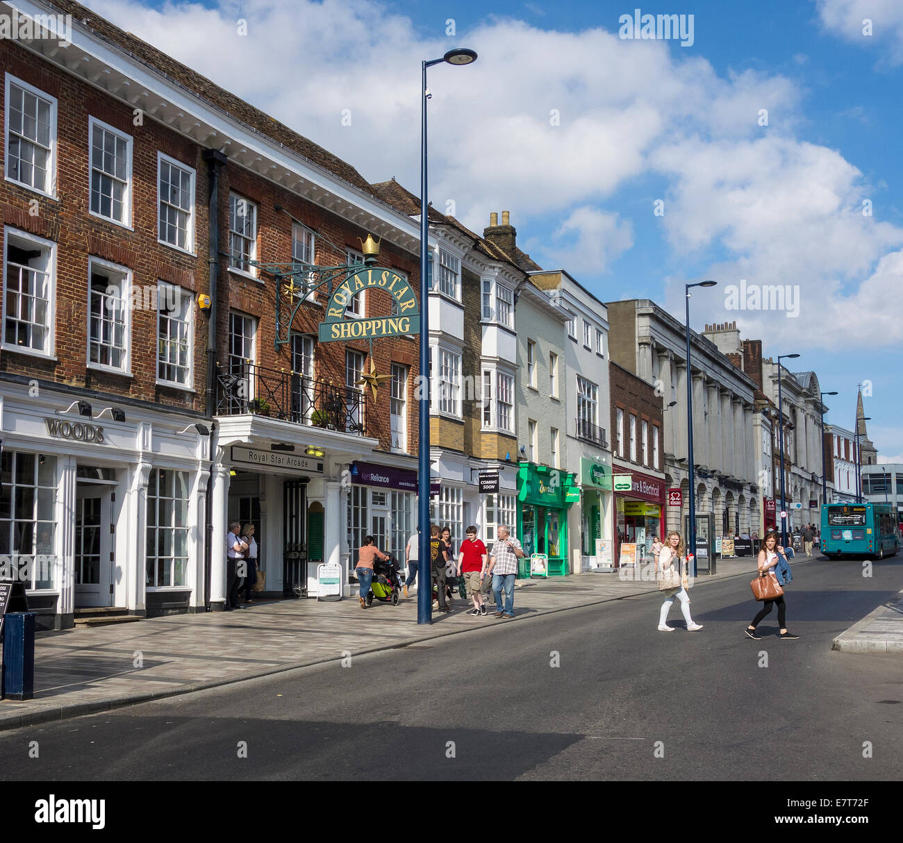 Royal Star Shopping Arcade High Street Maidstone Kent Stock Photo - Alamy