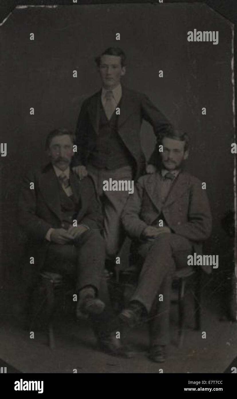 A photograph of three gentlemen, possibly posing together for a ...