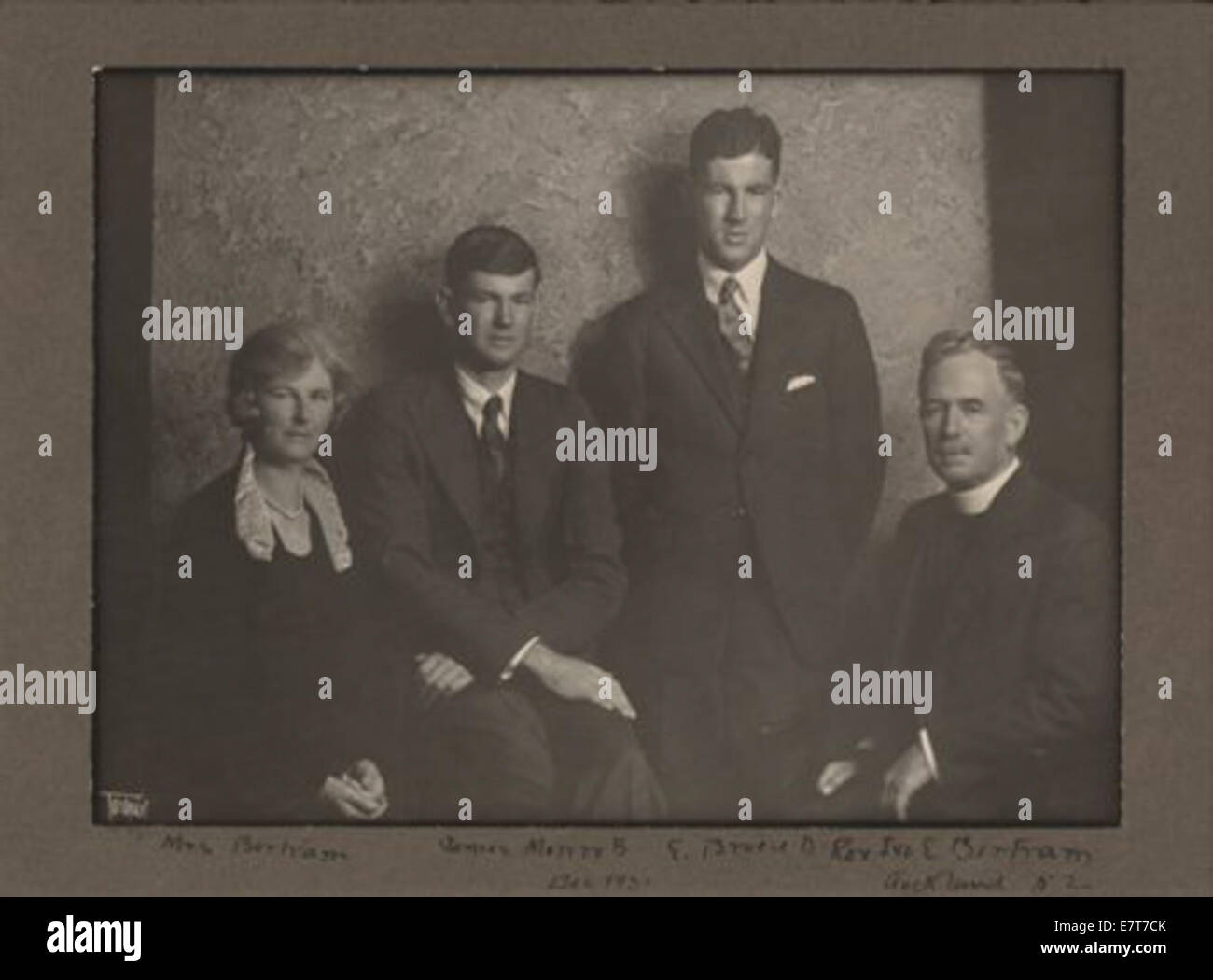 A photograph of the Bertram family, capturing a moment in their life ...