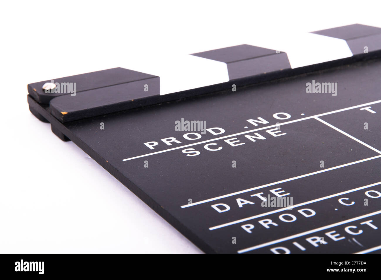 Blank black film clapper board, isolated on white background Stock ...