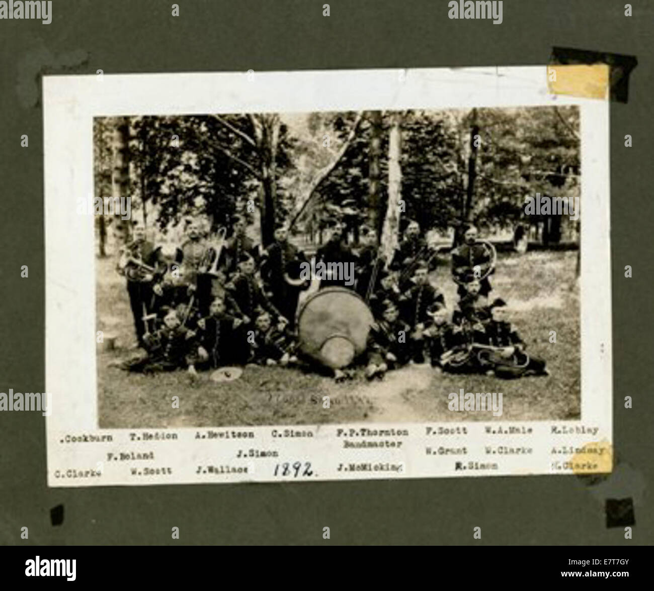 A photograph of the 77th Wentworth Battalion band, capturing the ...
