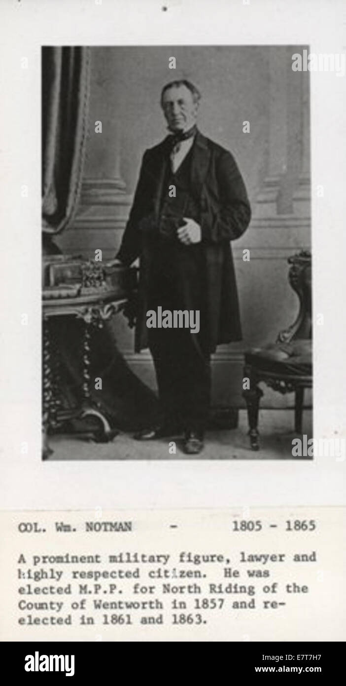 This photograph features Colonel William Notman, a distinguished ...