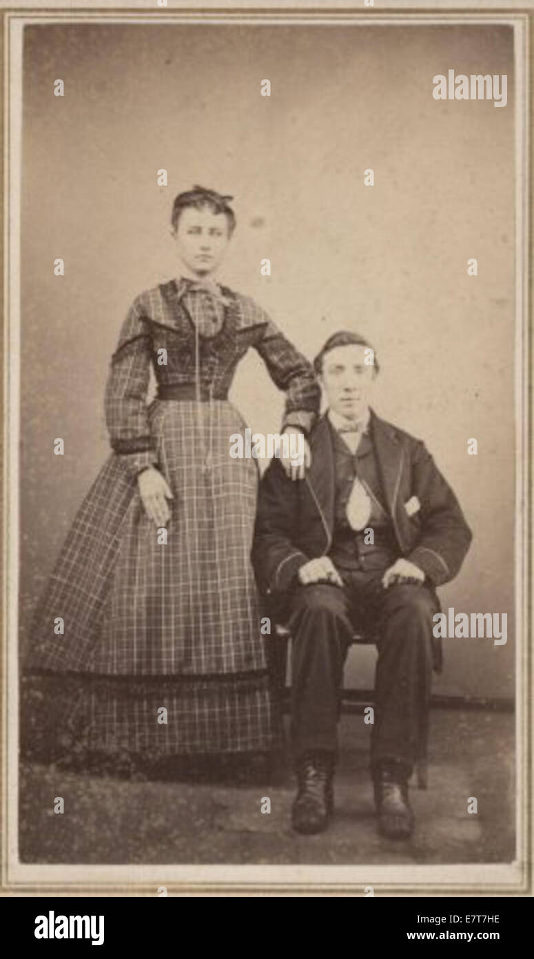 A portrait photograph of Tom and Sarah Batty, likely taken in the mid ...