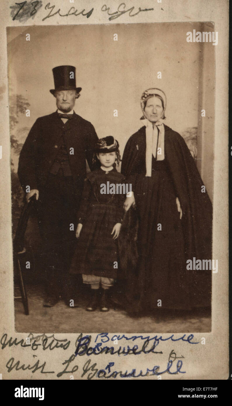 A portrait of the Barnwell family, capturing the family members in a ...
