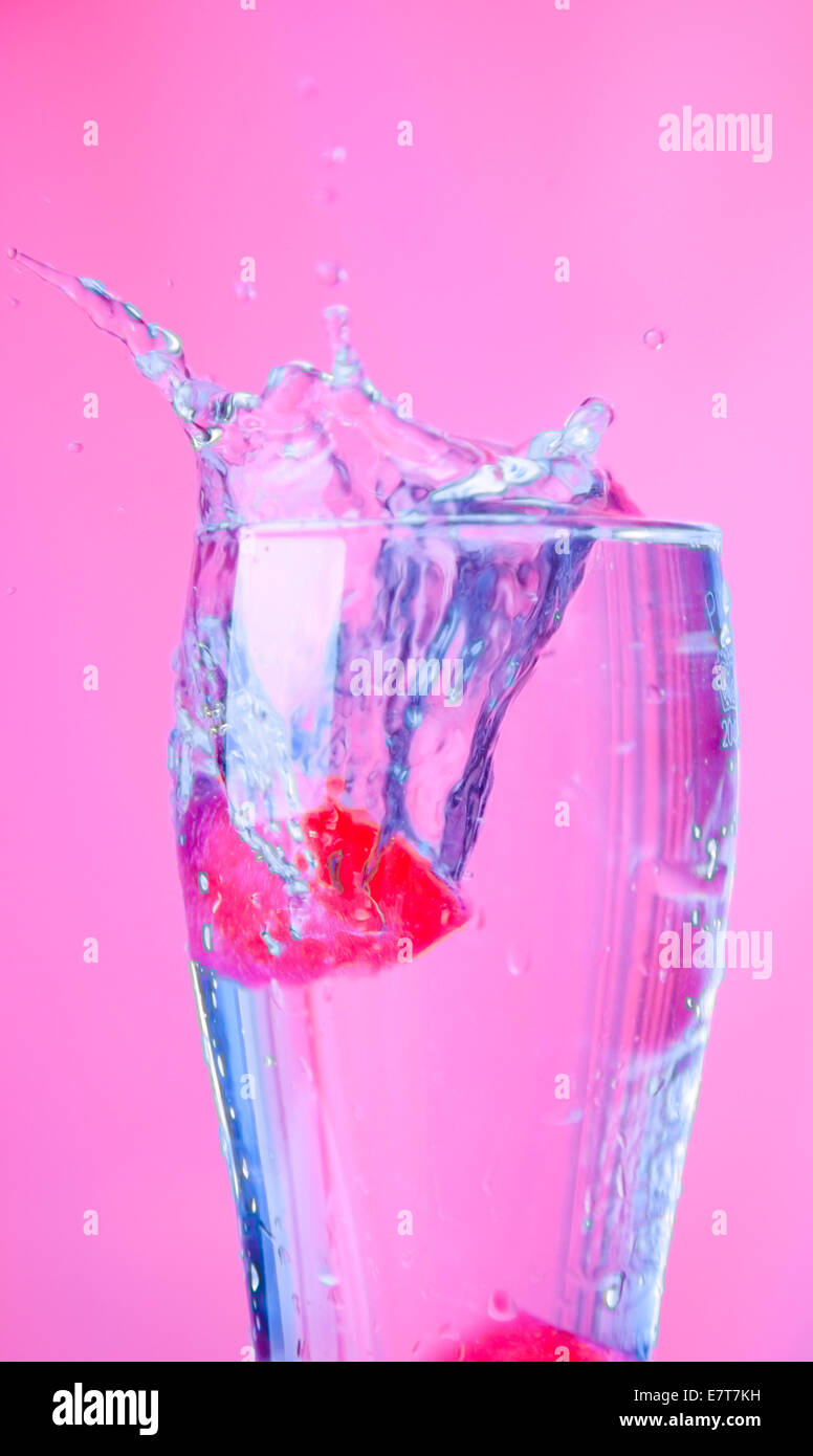 water splash drop red Stock Photo - Alamy