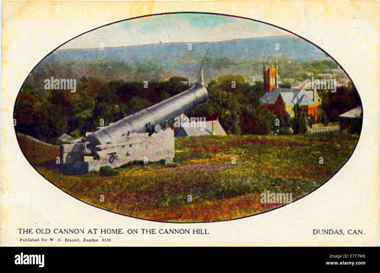 A close-up photograph of a small cannon, likely an antique or ...