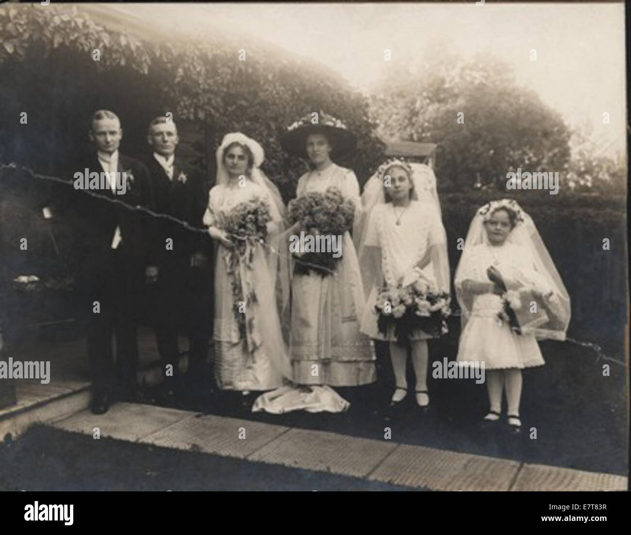 This photograph shows the wedding party of the Begg family, capturing a ...