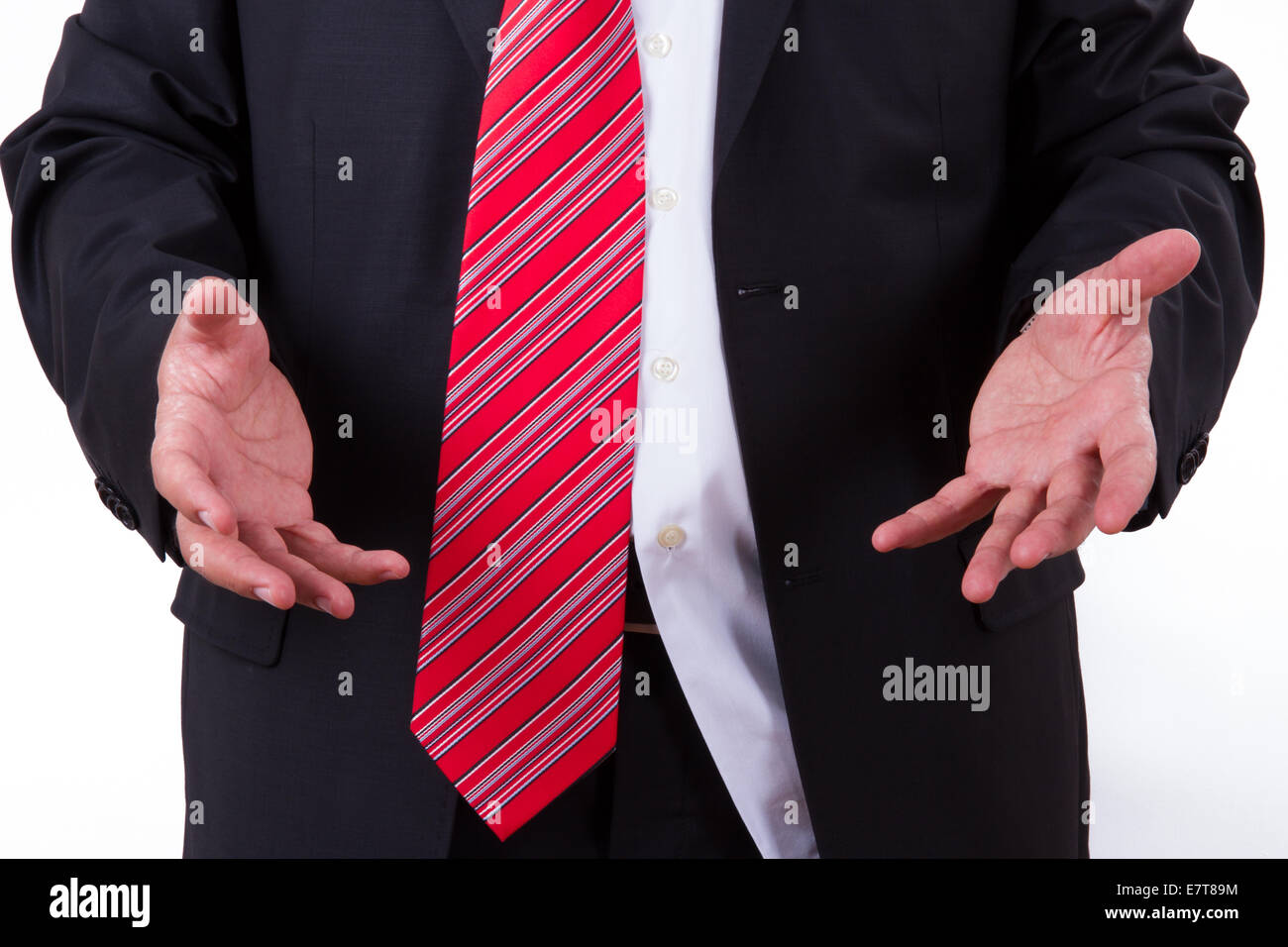 Grumpy looking businessman, isolated on white background Stock Photo ...