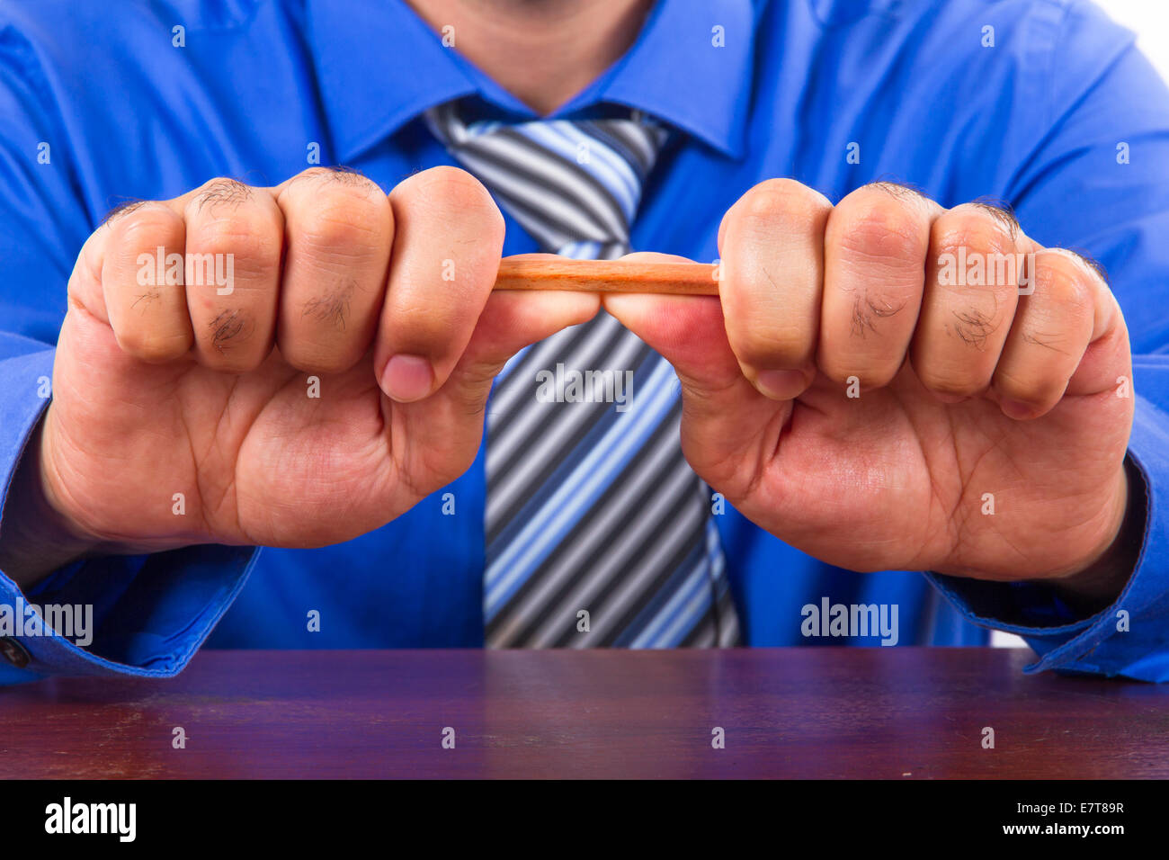 Businessman break pencil hi-res stock photography and images - Alamy