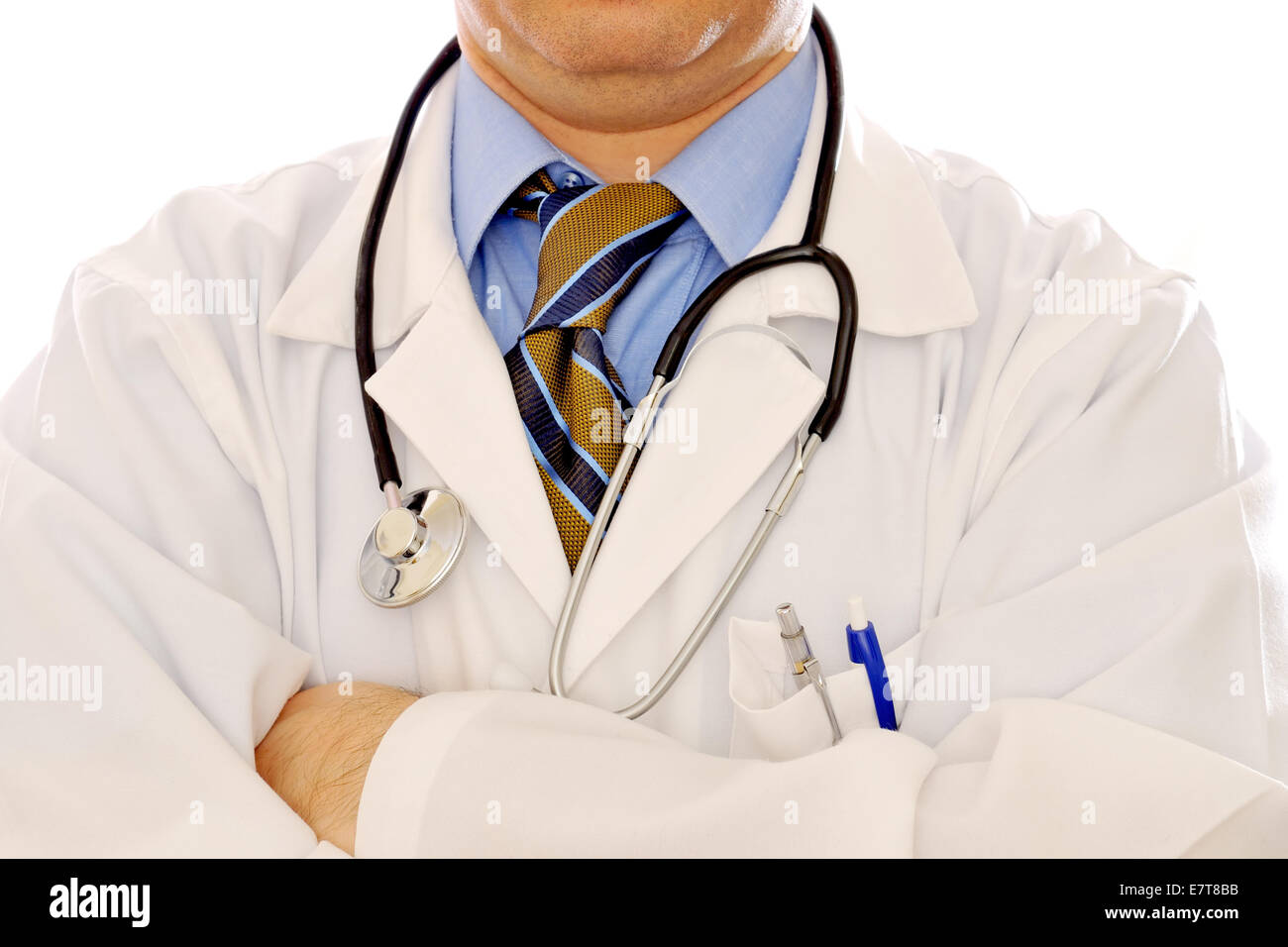 Doctor & Stethoscope on the white background. Isolated on white Stock ...