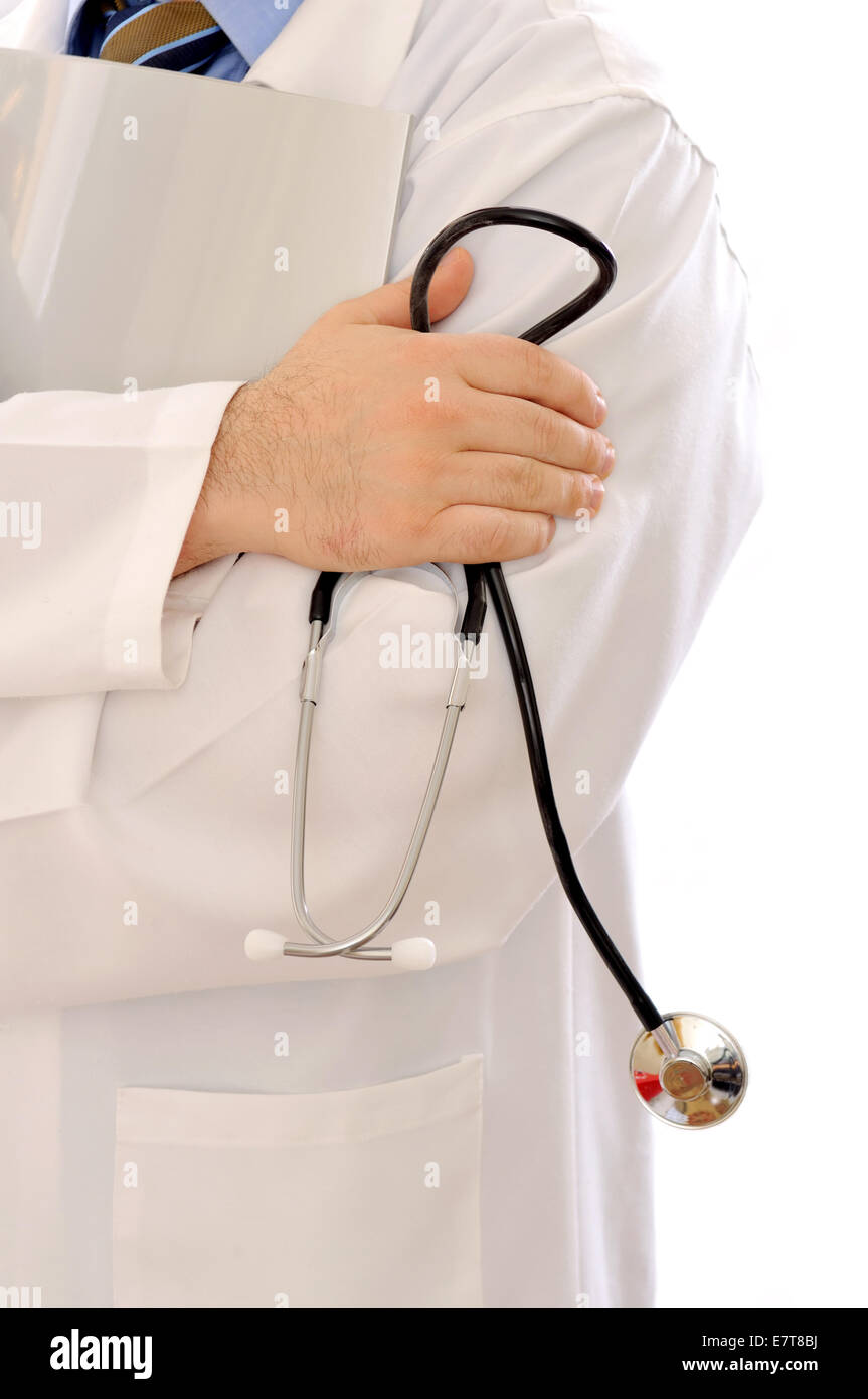 Doctor & Stethoscope on the white background. Isolated on white Stock ...