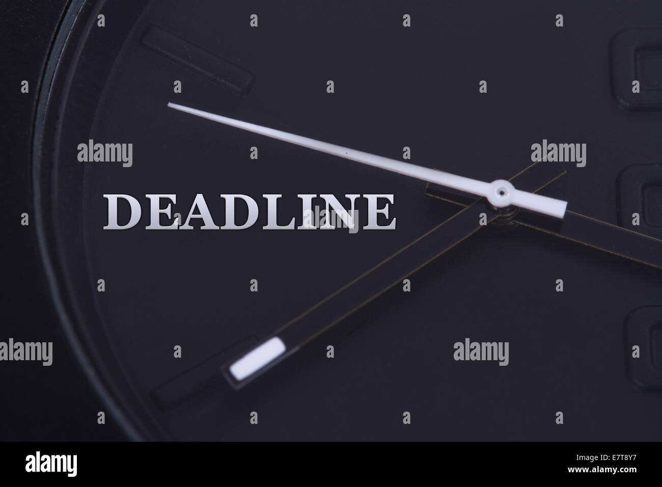 Deadline concept, the text on watch Stock Photo - Alamy