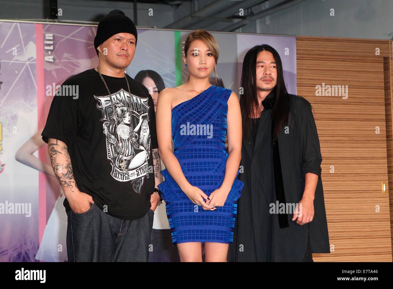 Taipei, Taiwan, China. 23rd September, 2014. A-Lin attends a press ...