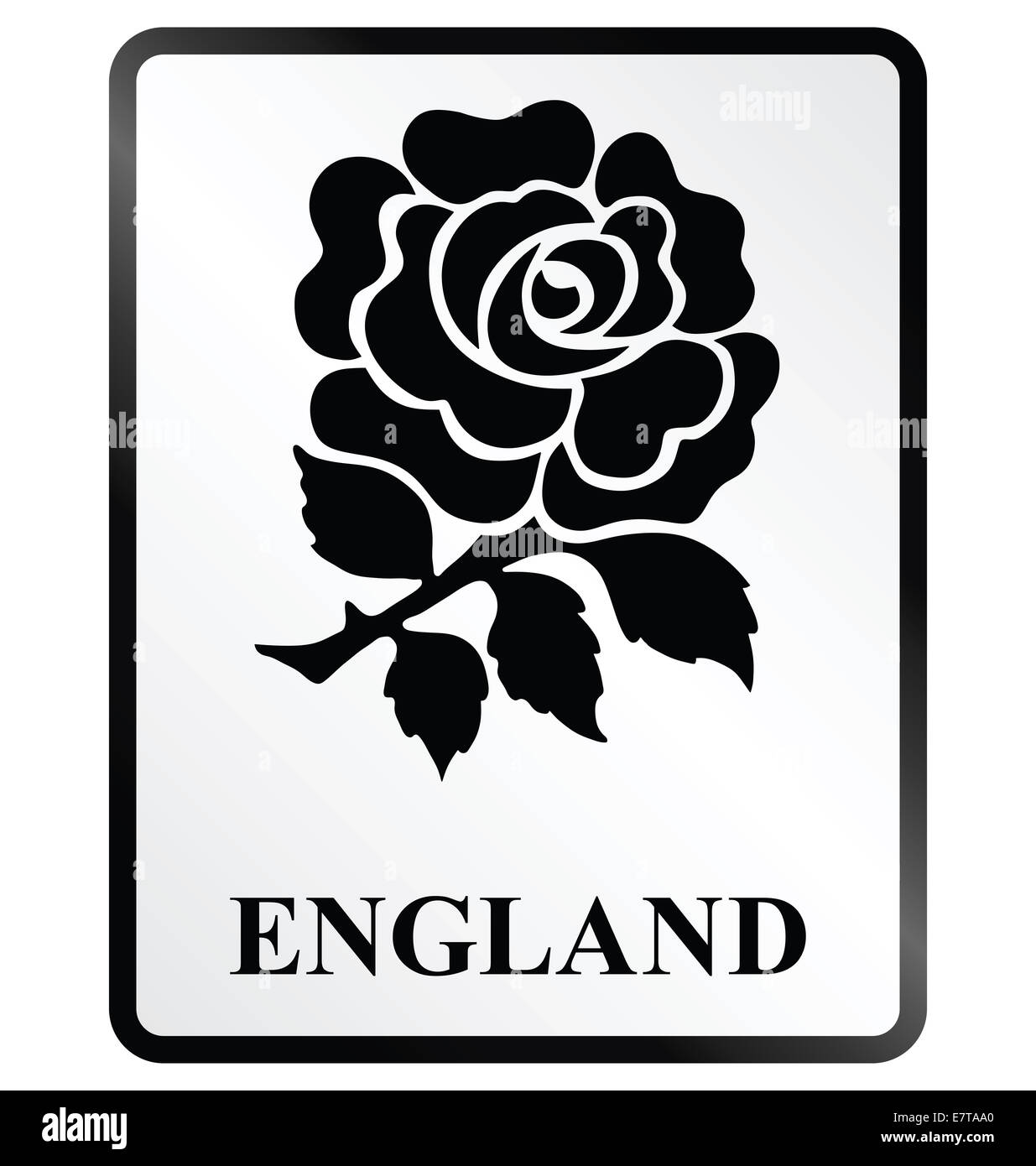 Monochrome England public information sign Stock Photo - Alamy