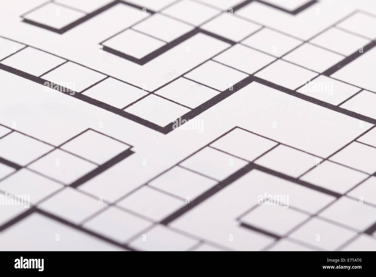 Close up of blank square crossword puzzle Stock Photo - Alamy