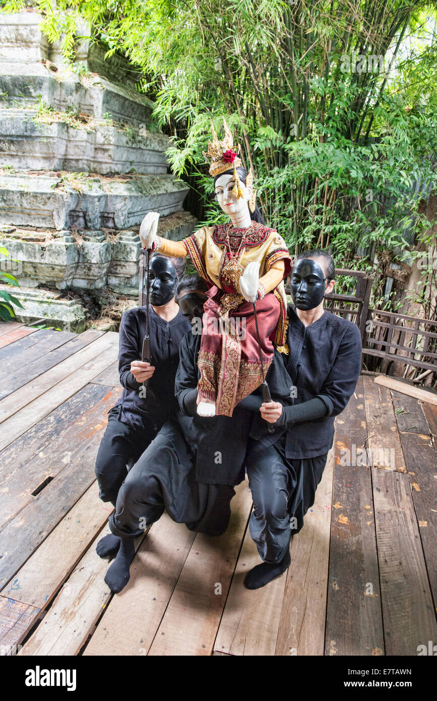 Traditional Thai puppet show at Baan Silapin in Bangkok, Thailand Stock ...