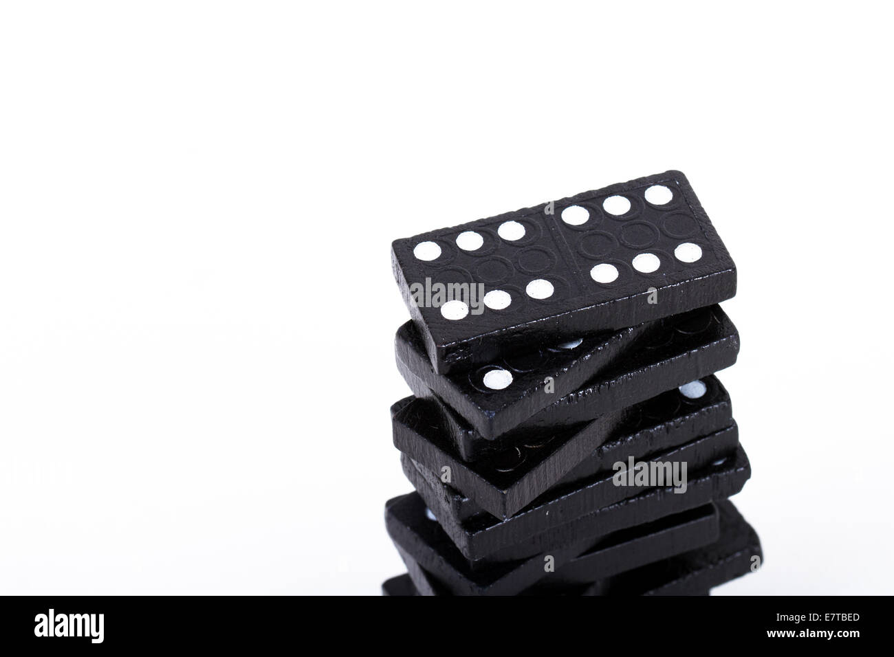 Stack of dominoes, isolated on white background Stock Photo - Alamy