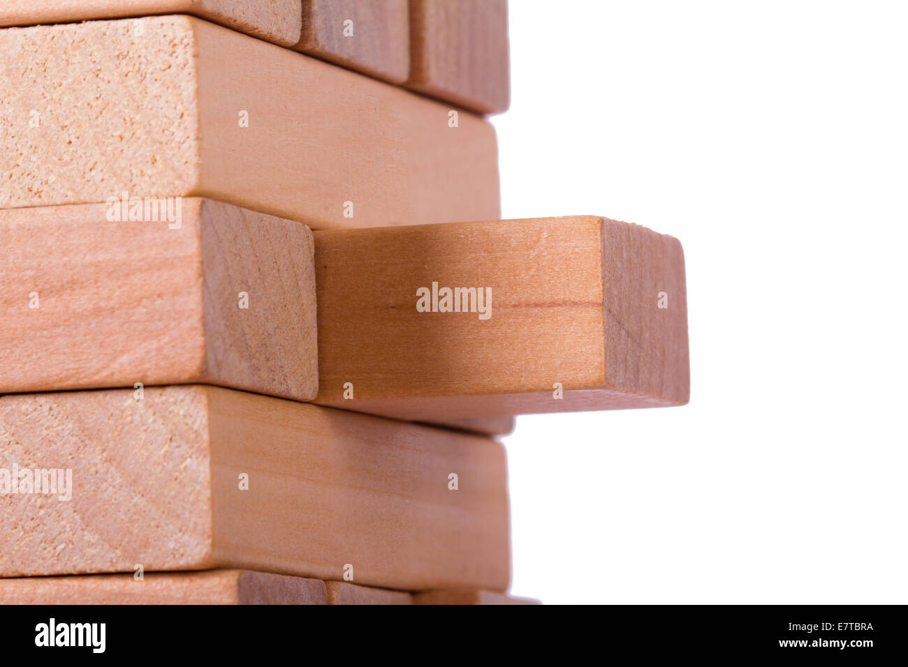 Business concept, blocks of wood, isolated on white background Stock ...