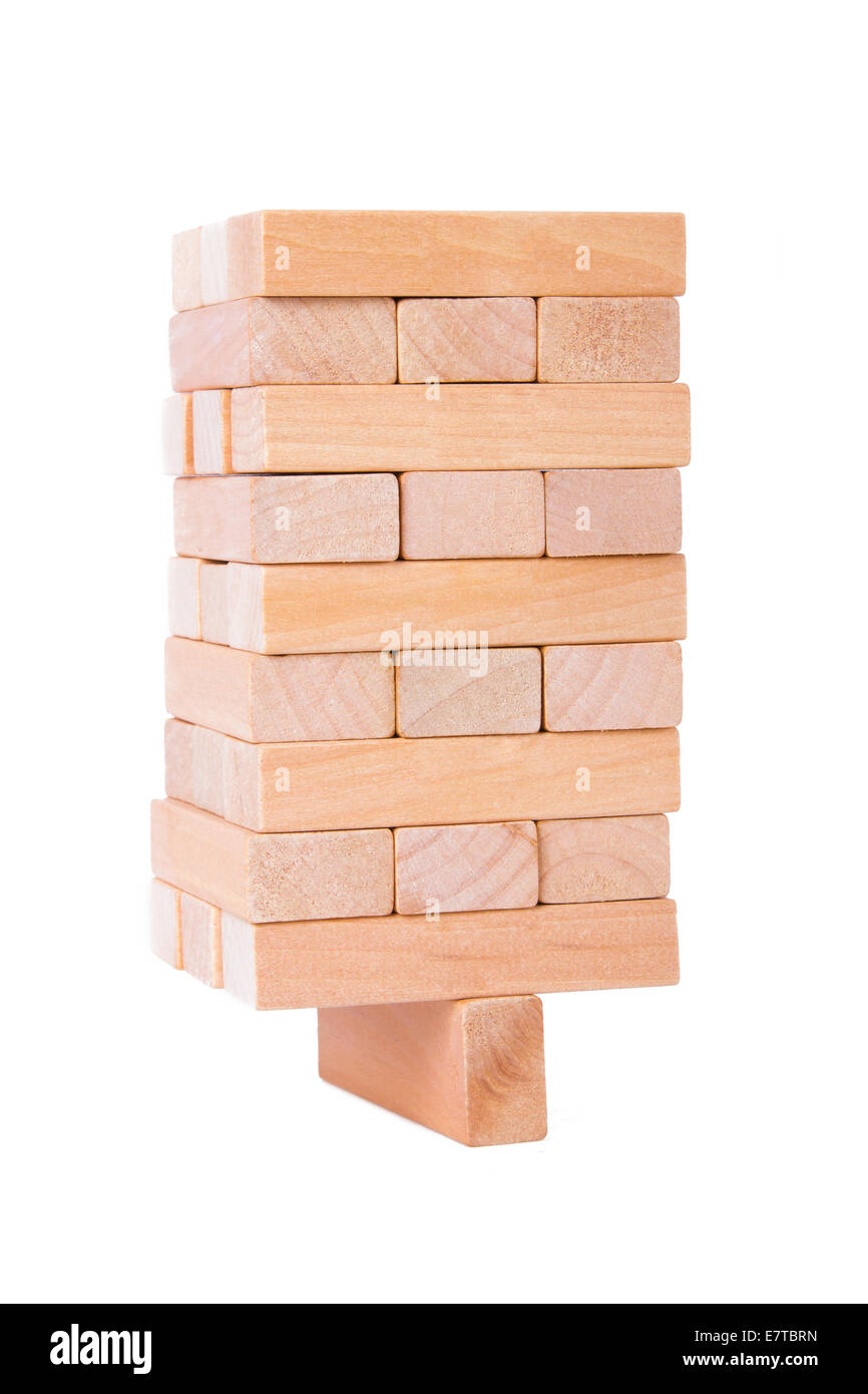 Balance concept, blocks of wood, isolated on white background Stock ...