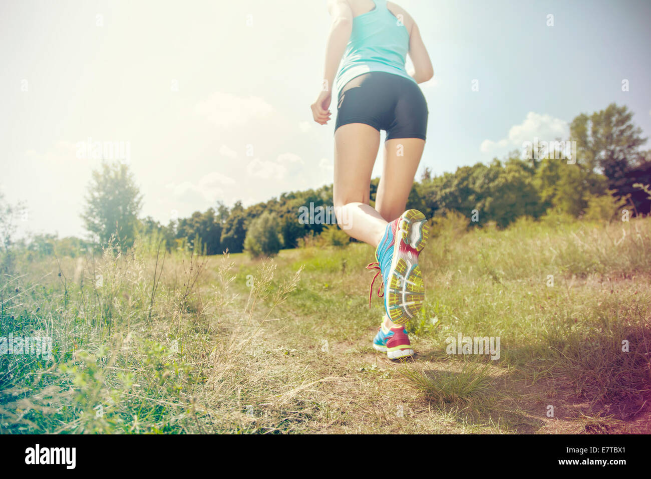 Two pretty girls jogging in the morning Stock Photo - Alamy