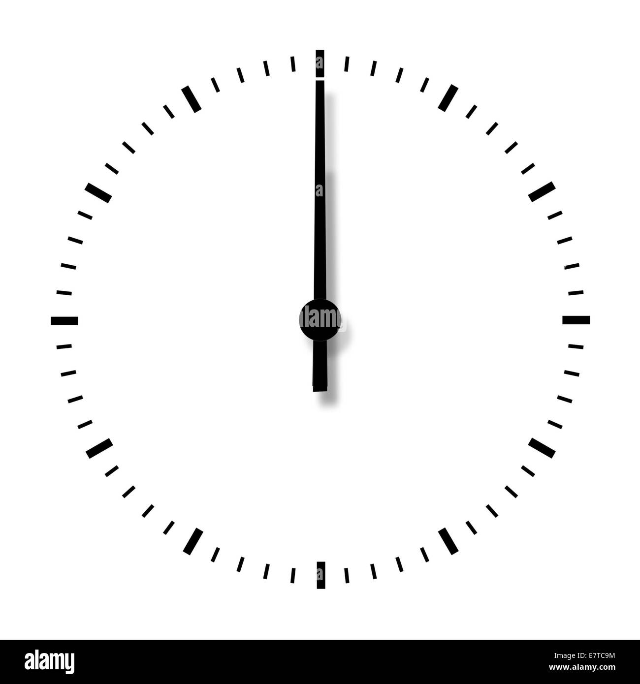 Clock without numbers isolated on white background. Closeup Stock Photo ...