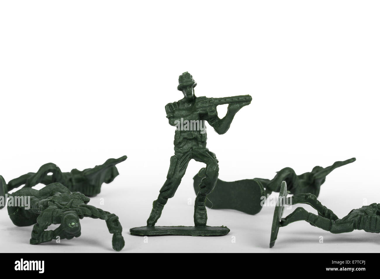 Miniature toy soldiers, isolated on white background Stock Photo - Alamy