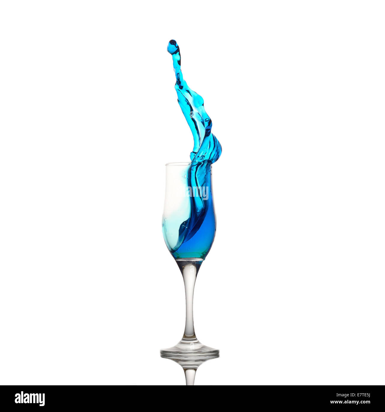 Champagne Glass Liquid Splash Stock Photo - Alamy