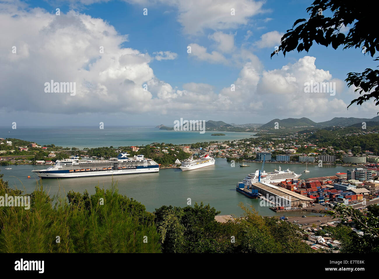 Port of Castries, Saint Lucia Stock Photo - Alamy