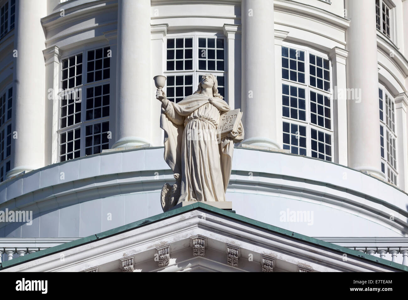 Zinc statue of the Apostle John, Helsinki Cathedral, Kruununhaka ...