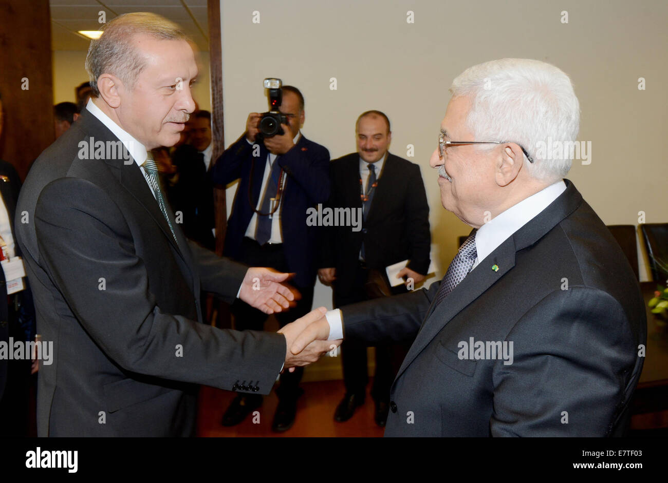 New York, New York, USA. 23rd Sep, 2014. Palestinian President Mahmoud ...