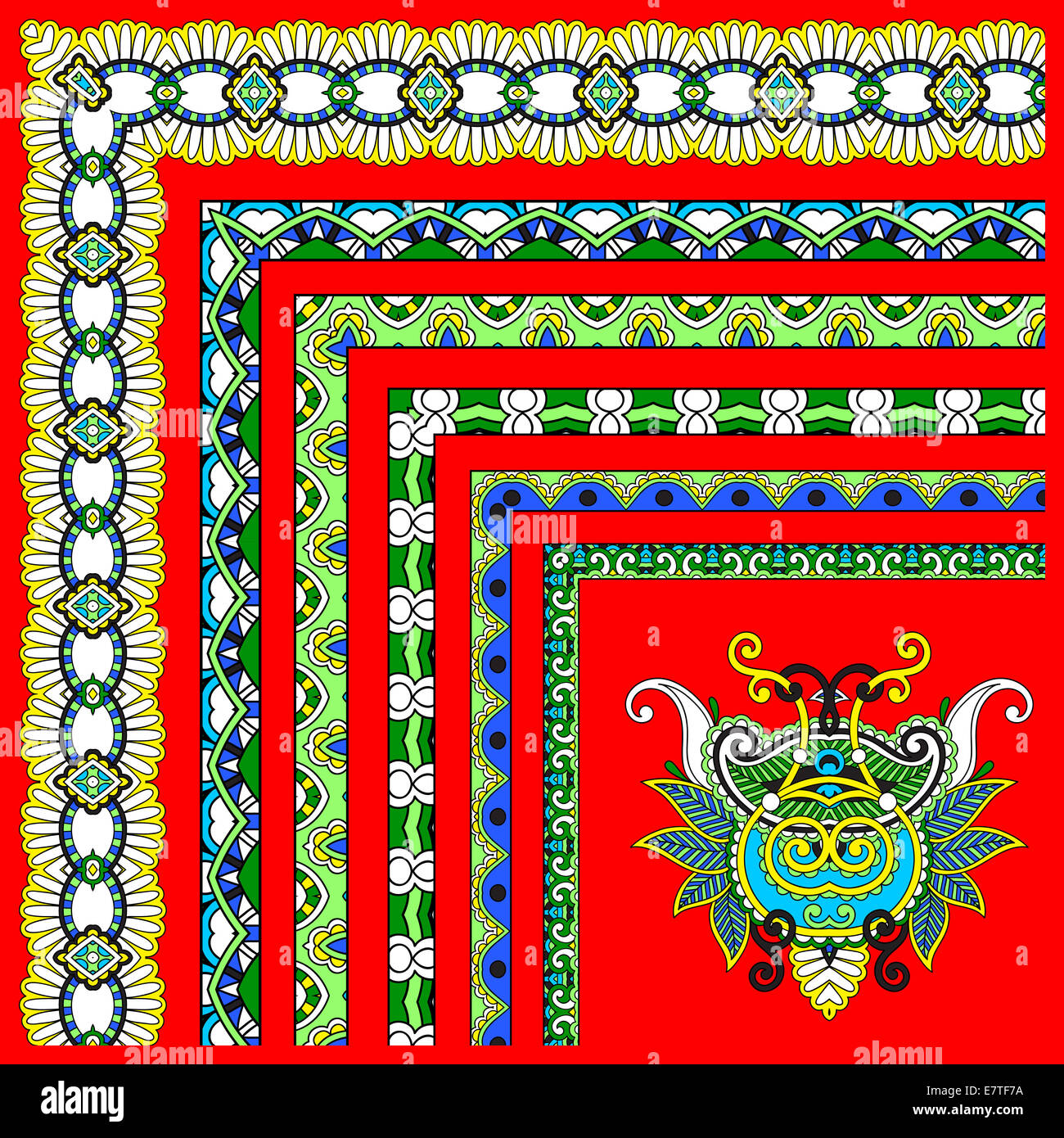 collection of ornamental floral vintage frame design. All compon Stock ...