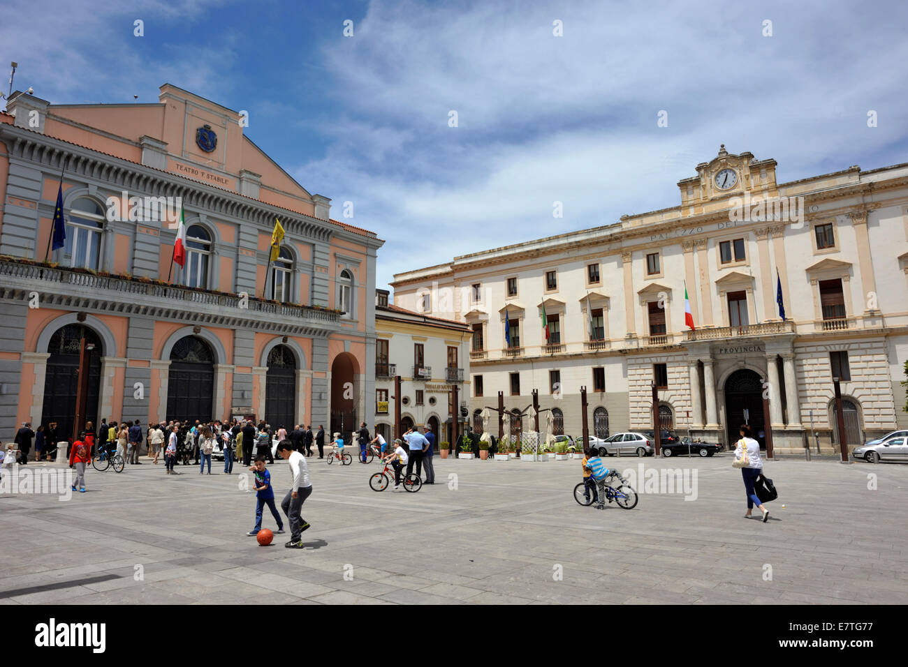 Italy, Basilicata, Potenza, Piazza Mario Pagano Stock Photo - Alamy