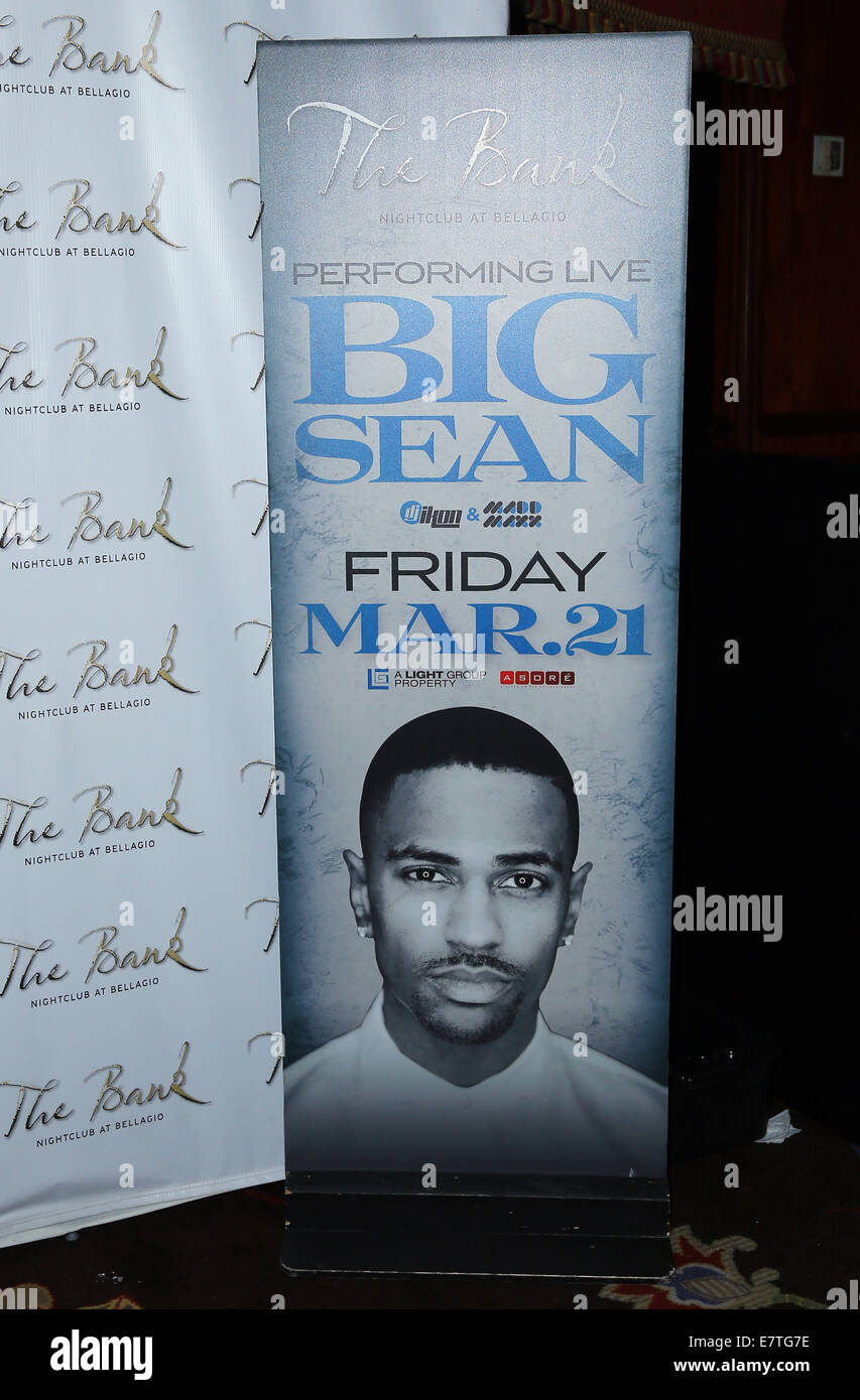 Big Sean Performs Live at The Bank at Bellagio Featuring: Big Sean ...