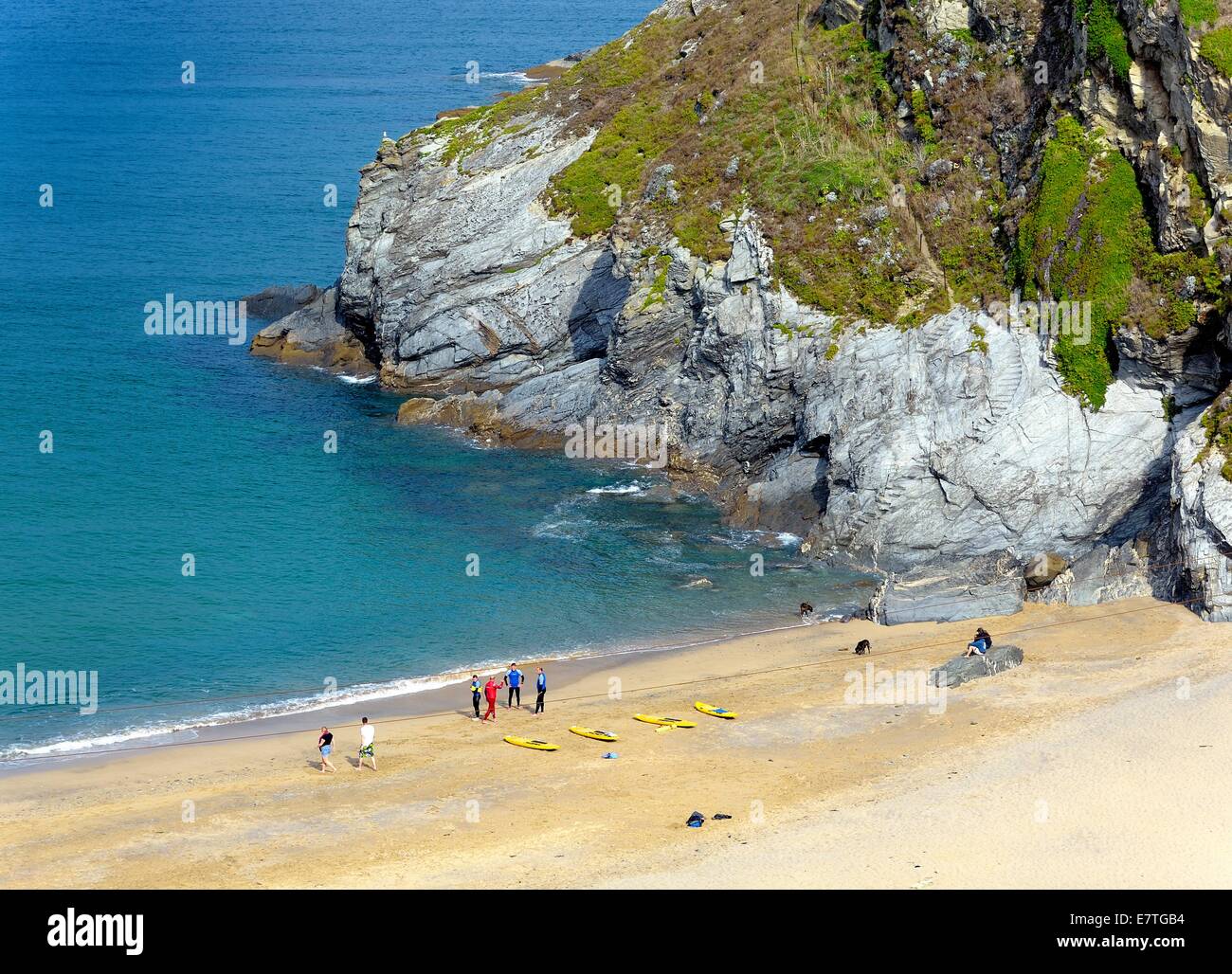 Lusty glaze beach hi-res stock photography and images - Alamy