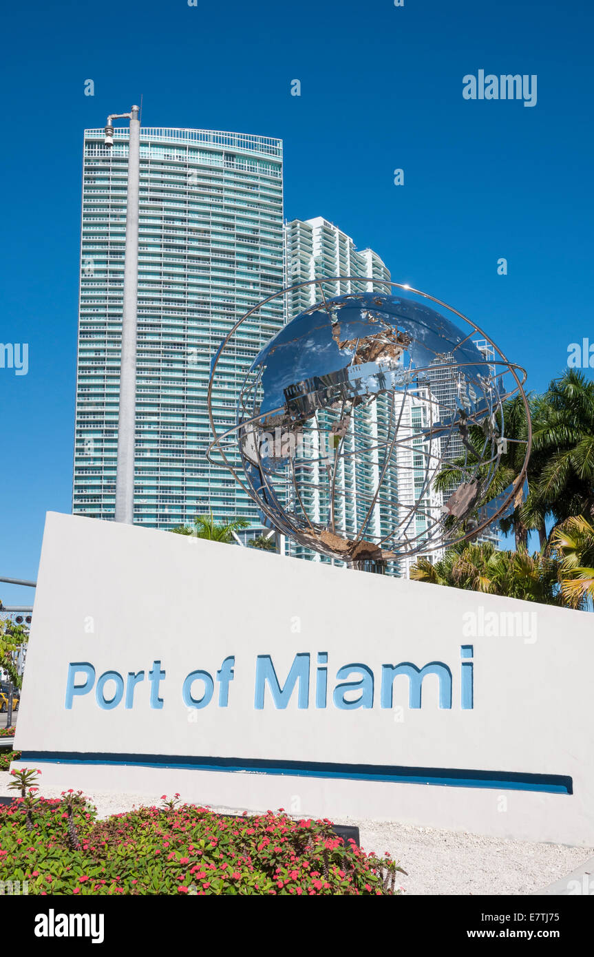 Port of Miami, Florida, USA Stock Photo - Alamy