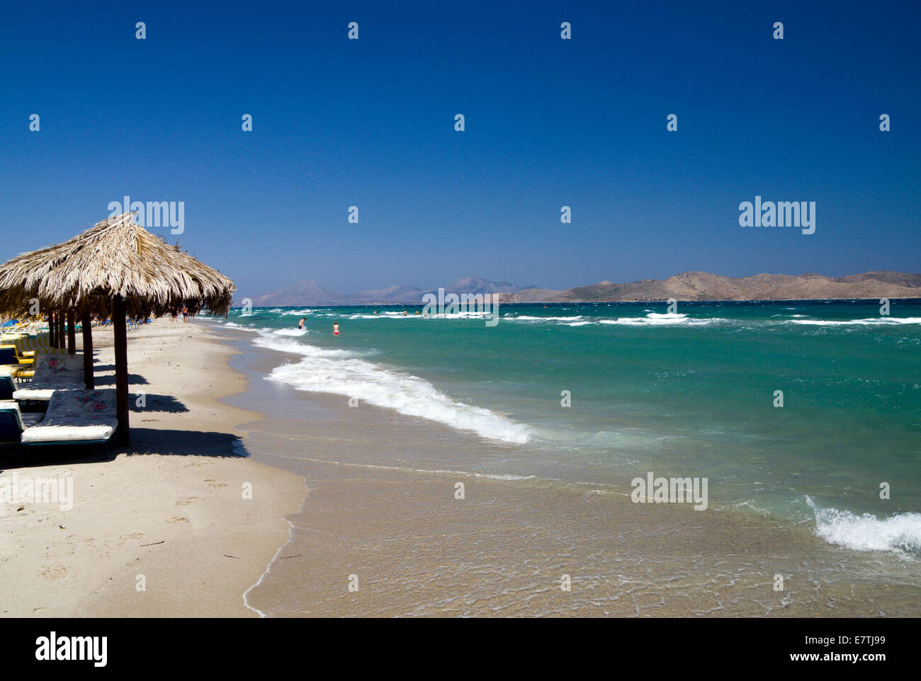 Tingaki Beach, with the Islands of Pserimos and Kalymnos on the right ...
