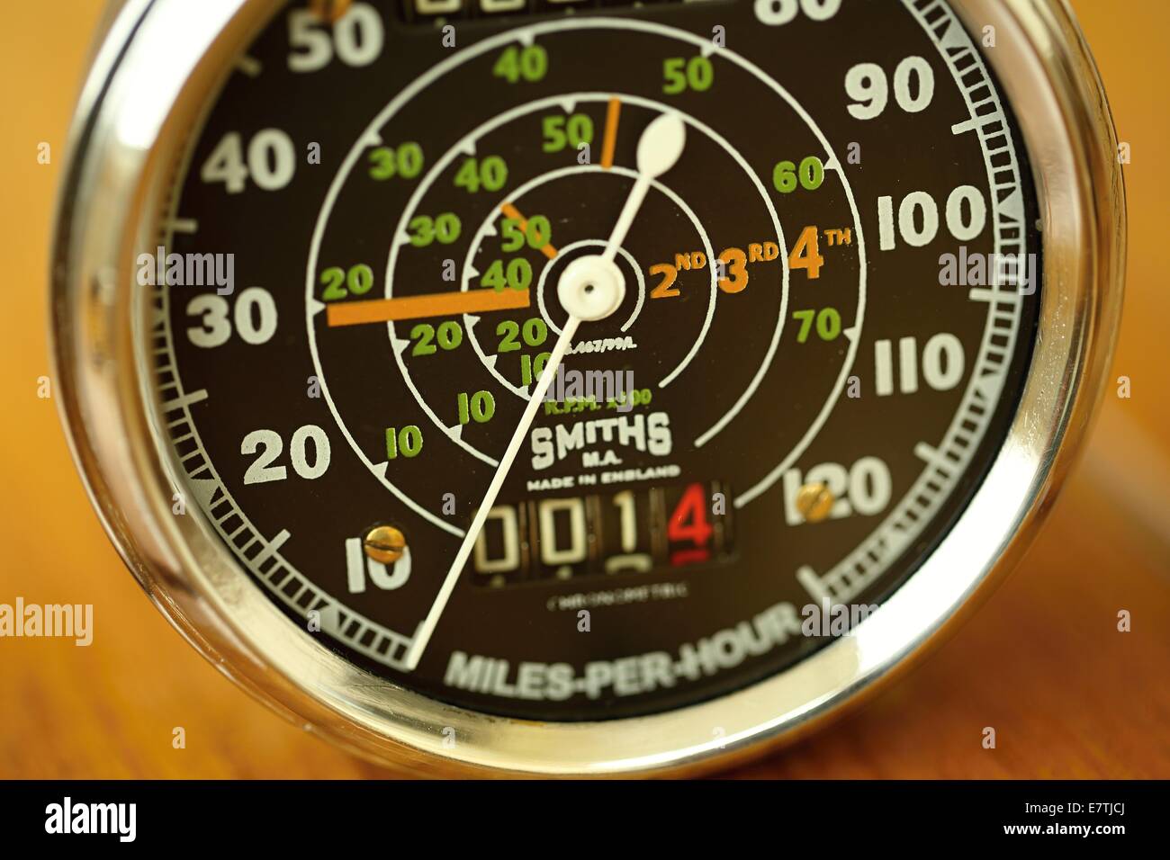 Smiths Chronometric speedometer made in England Stock Photo - Alamy