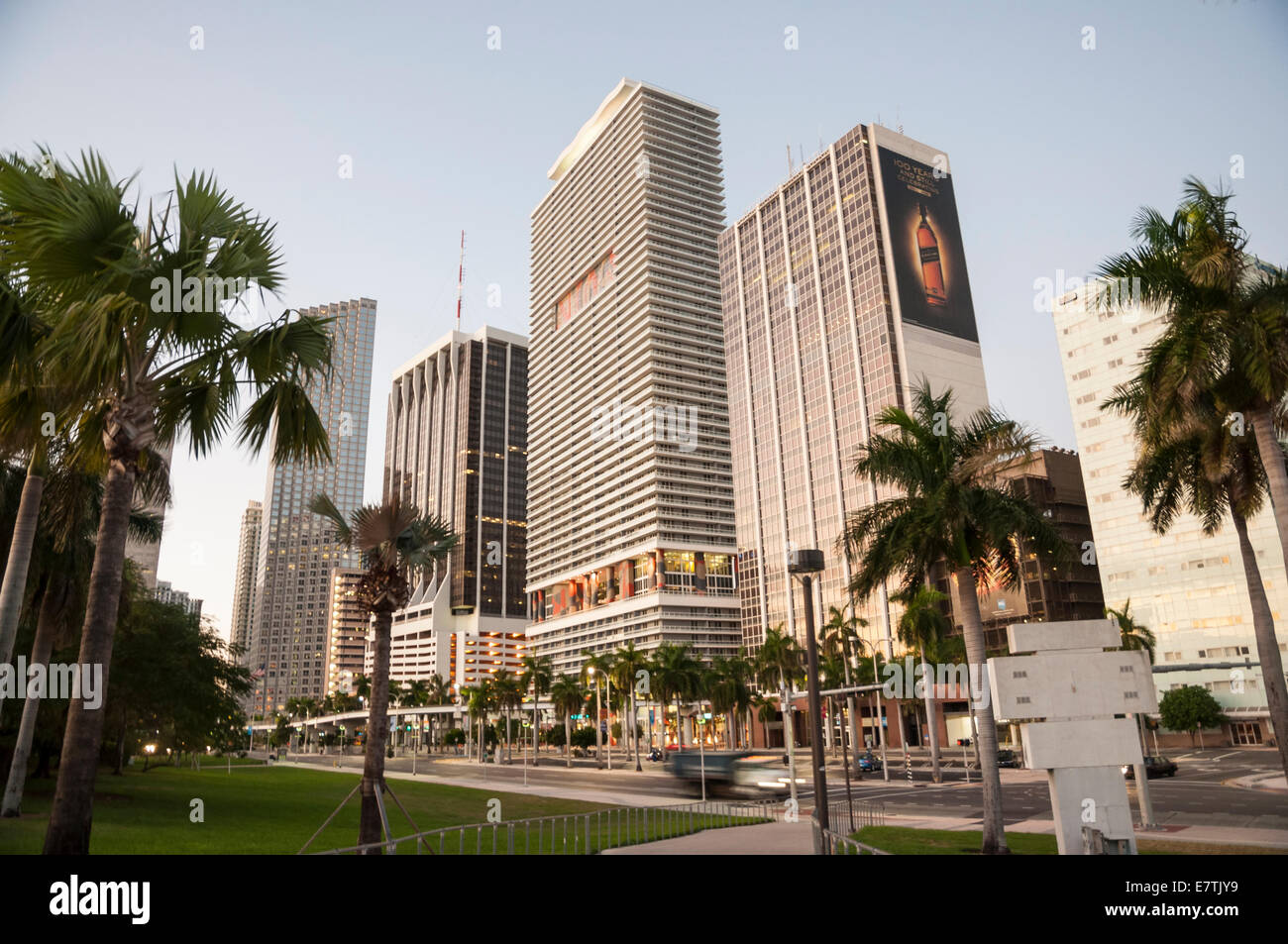 Skyscrapers downtown in Miami, Florida, USA Stock Photo - Alamy
