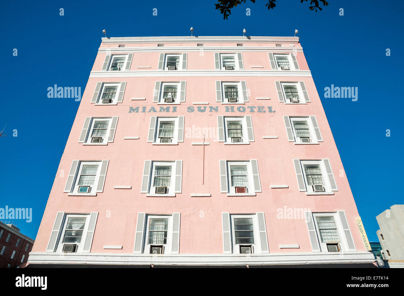 Miami Sun Hotel in the city of Miami, Florida, USA Stock Photo - Alamy