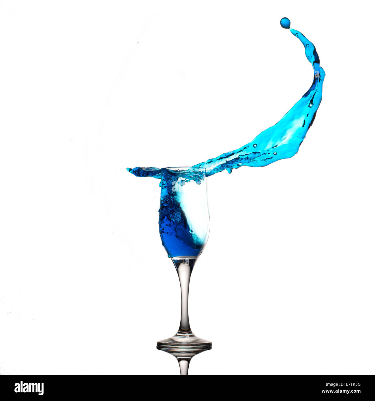 Champagne Glass Liquid Splash Stock Photo - Alamy