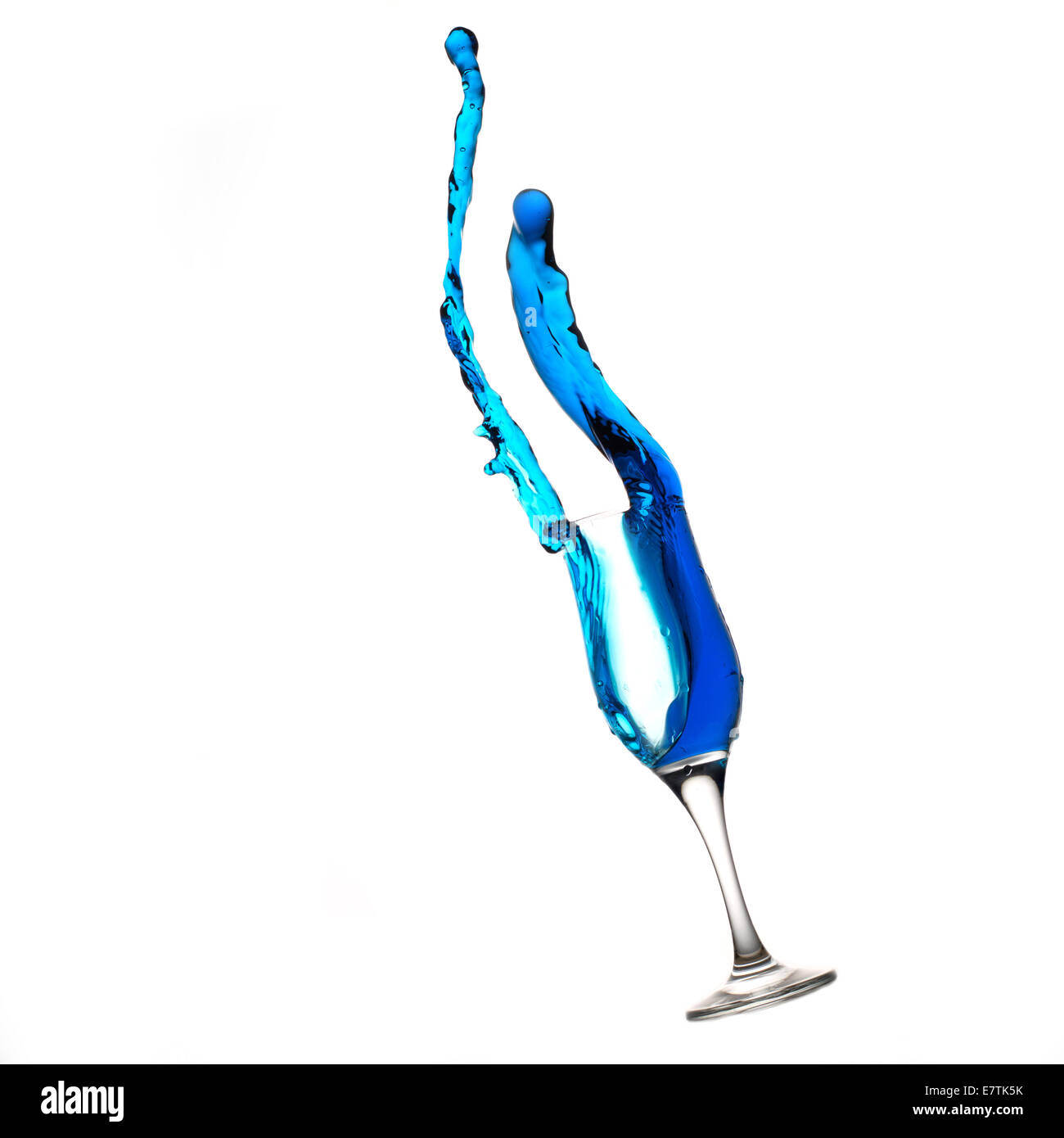 Champagne Glass Liquid Splash Stock Photo - Alamy