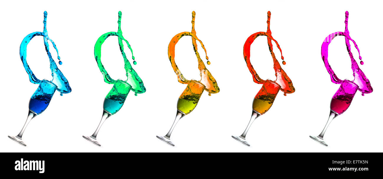 Abstract celebration champagne blue Cut Out Stock Images & Pictures - Alamy