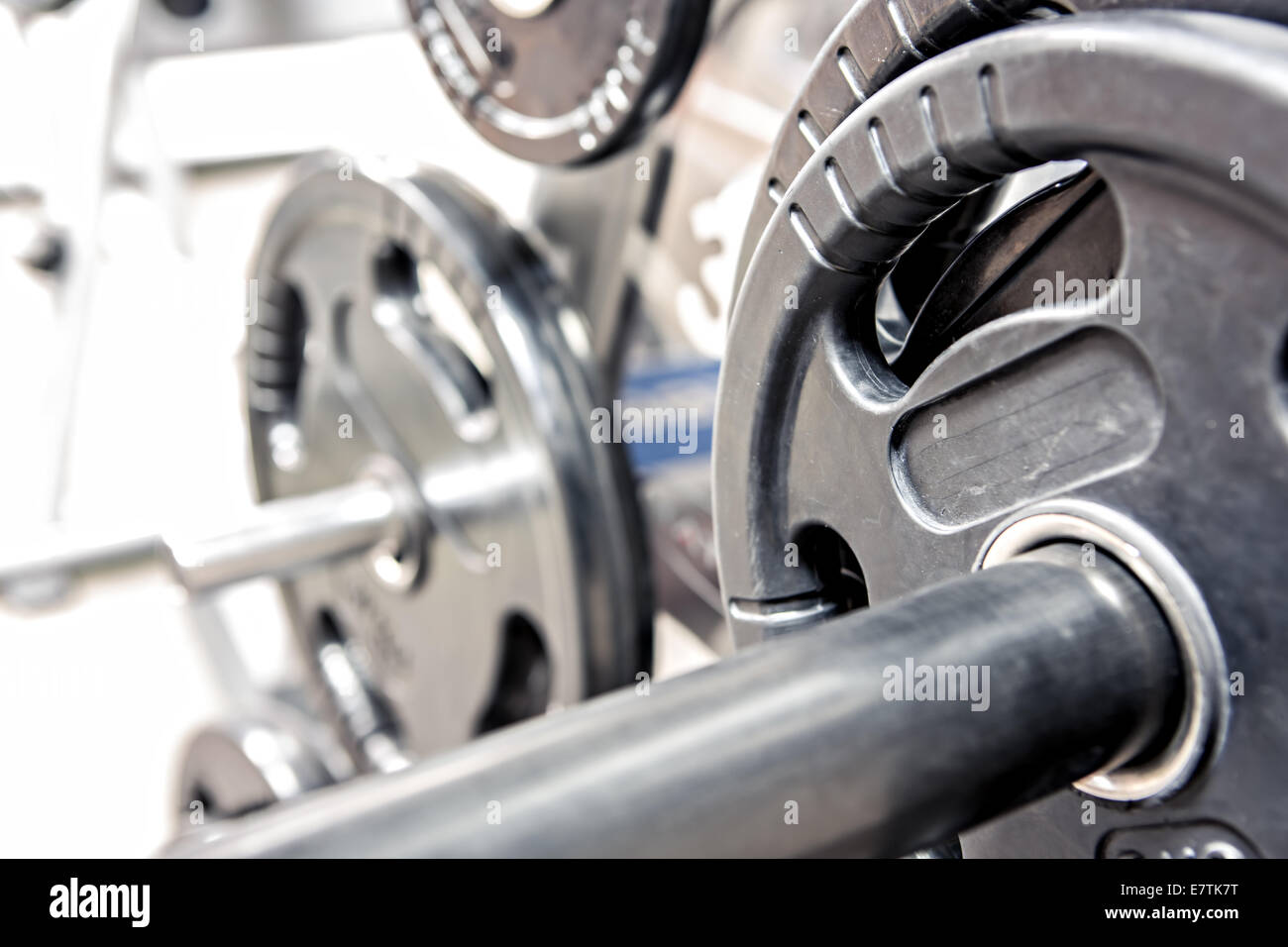 diverse equipment and machines at the gym room Stock Photo - Alamy