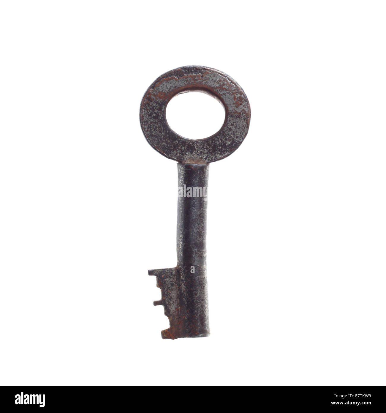Vintage rusty key isolated on white background Stock Photo - Alamy