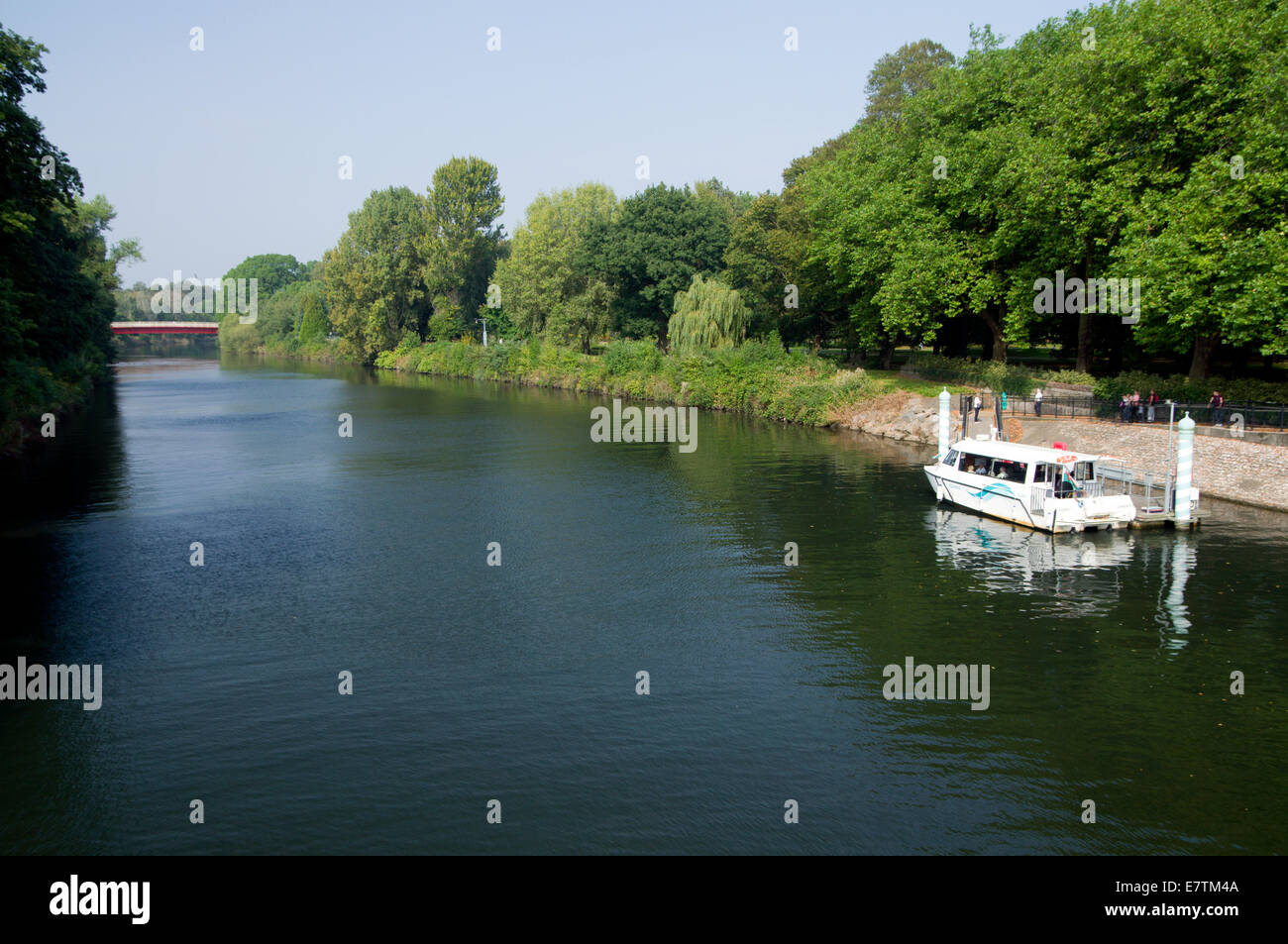 Aqua Bus on River Taff, Bute Park, Cardiff, Wales, UK Stock Photo - Alamy